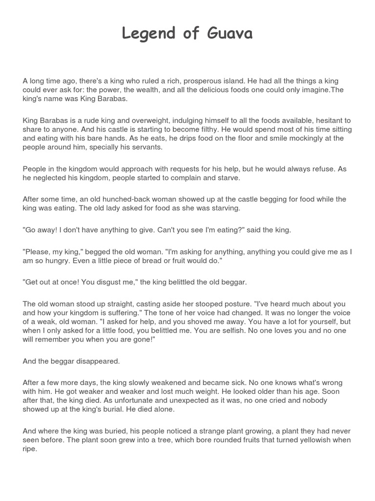 Legend of Guava | PDF | Foods