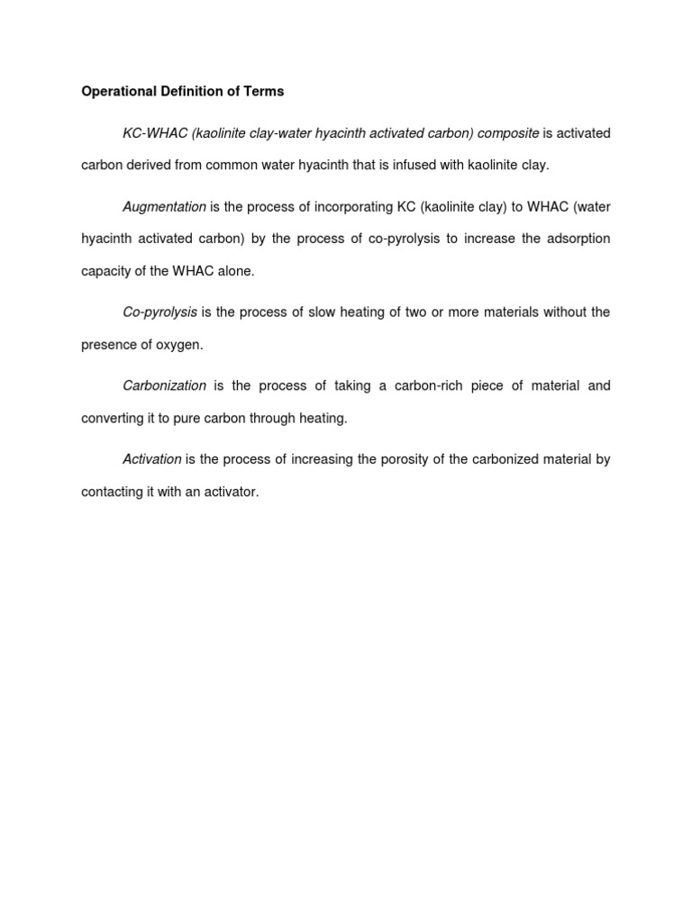 Operational Definition of Terms | PDF