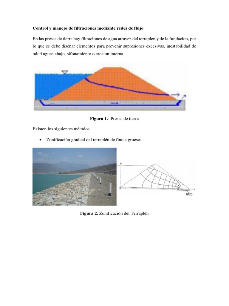 Manejo de Filtraciones en Presas de Tierra | PDF | Permeabilidad ...