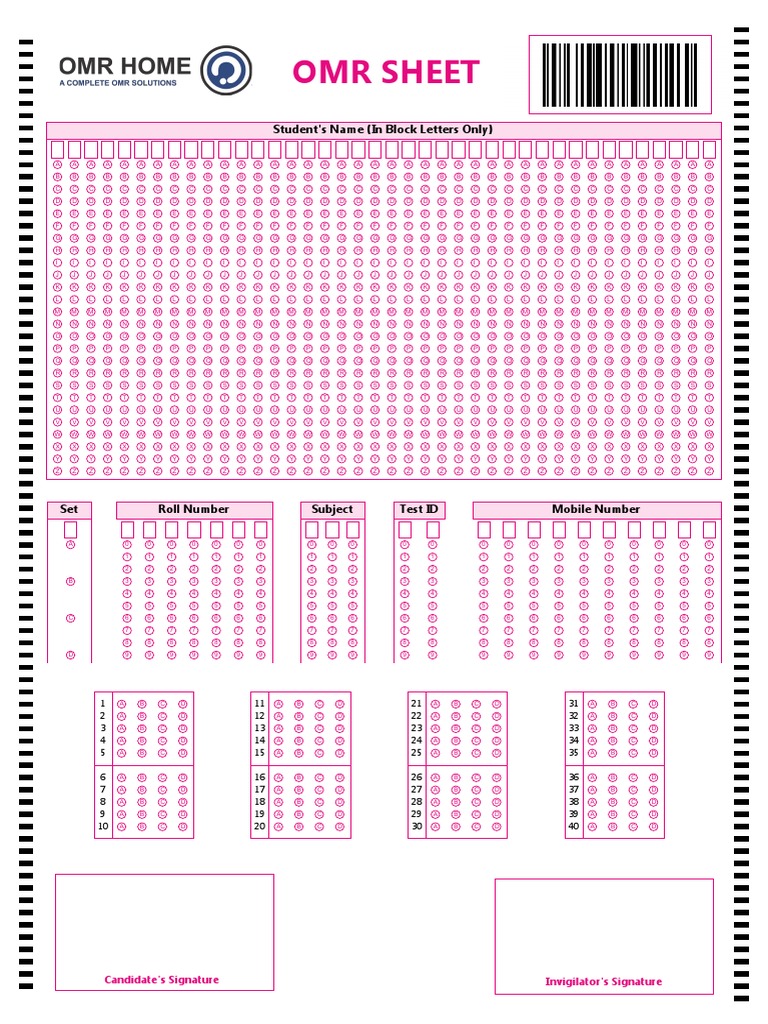 PDF) 300 Questions OMR Sheet SUDIPTA MITRA, 48% OFF