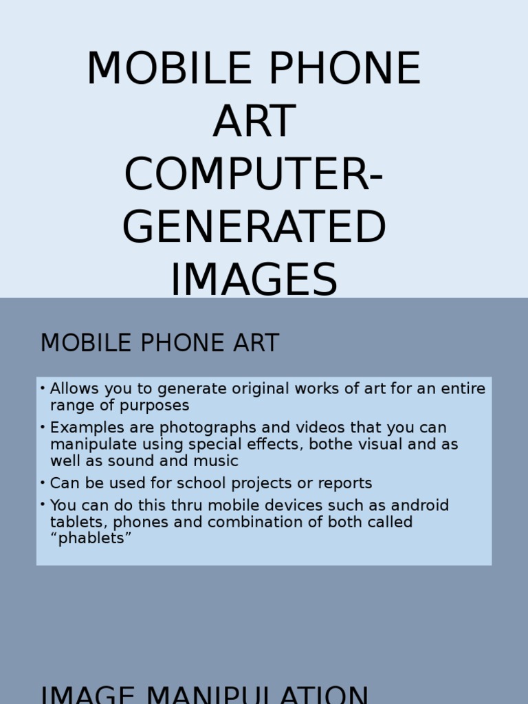 Mobile Phone ART Computer-Generated Images | Download Free PDF | I Pad ...