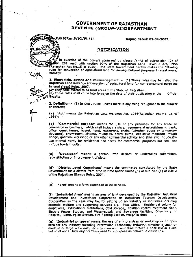 Land Conversion Rules | PDF