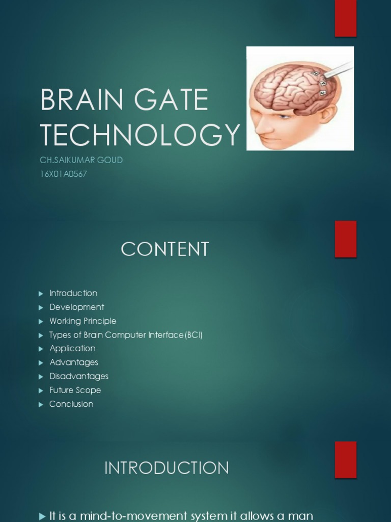 Brain Gate Technology | PDF | Brain | Neuroscience