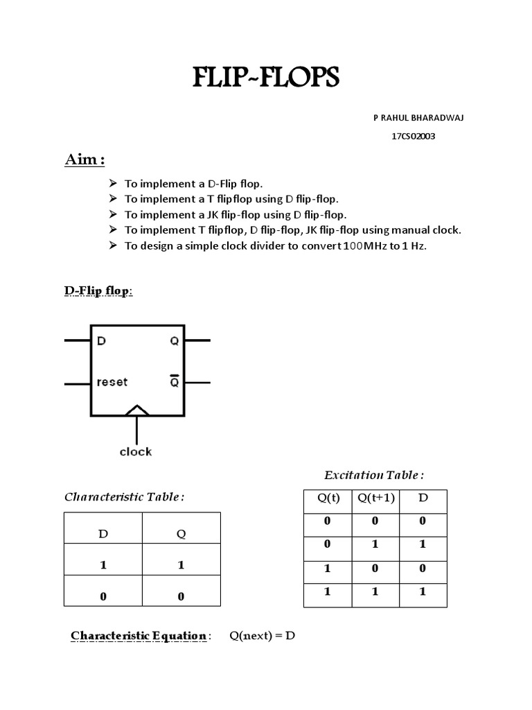 Flip Flops | PDF | Electronic Design | Electrical Engineering