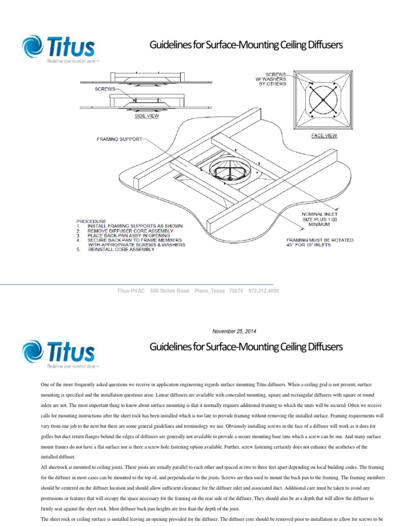 Guidelines for Properly Framing and Securing Surface-Mounted Ceiling ...