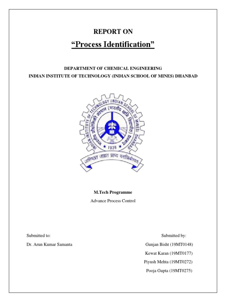 Process Identification (PDC Report) PDF | PDF | Mathematical Model ...