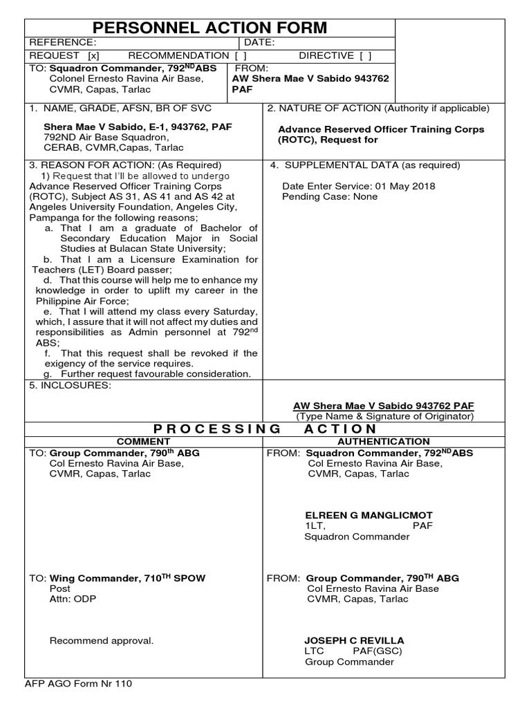 ROTC, Request For | PDF | Military Organization | Military Science