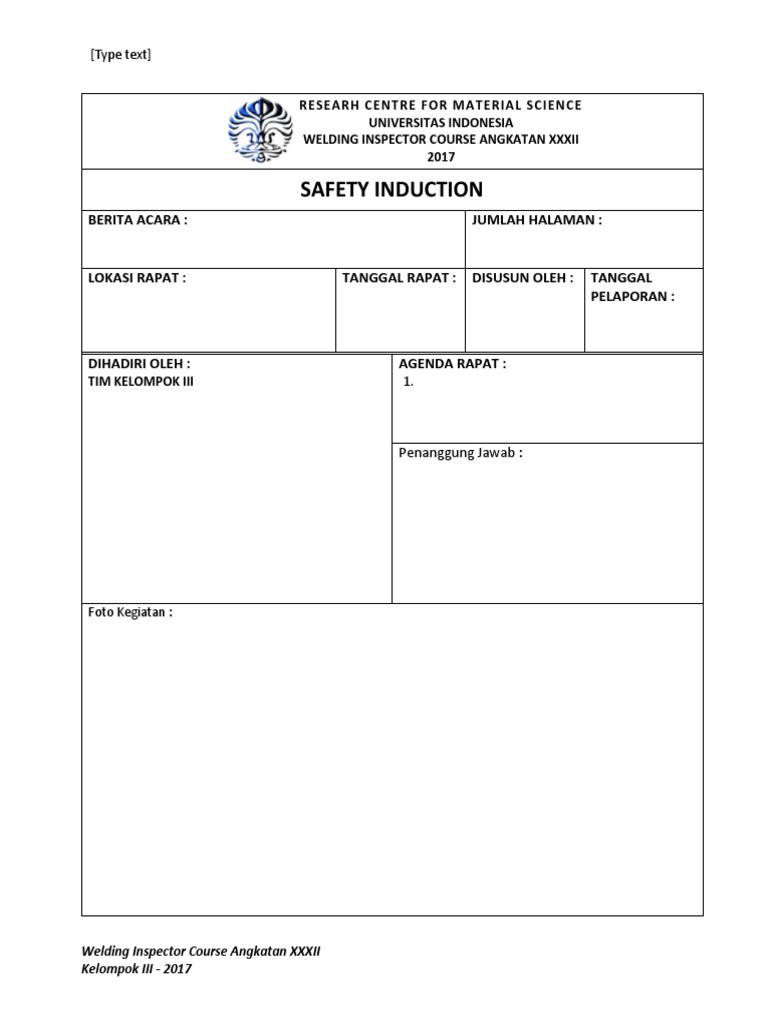 Safety Induction | PDF