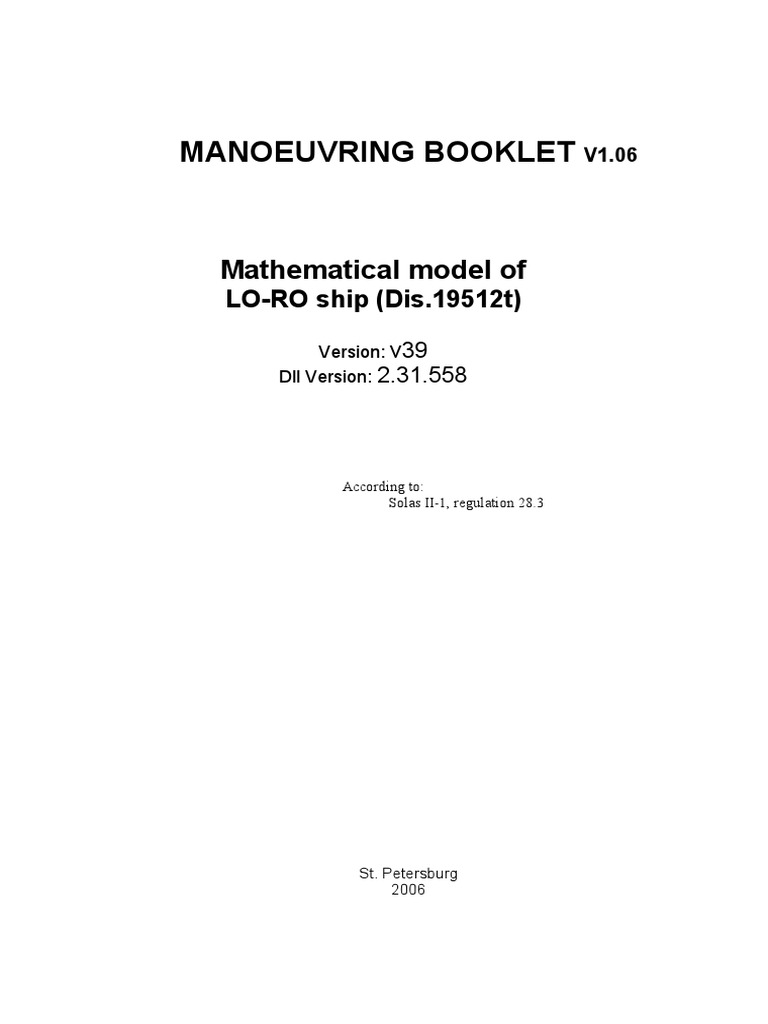 Manoeuvring Booklet | PDF | Stern | Ships