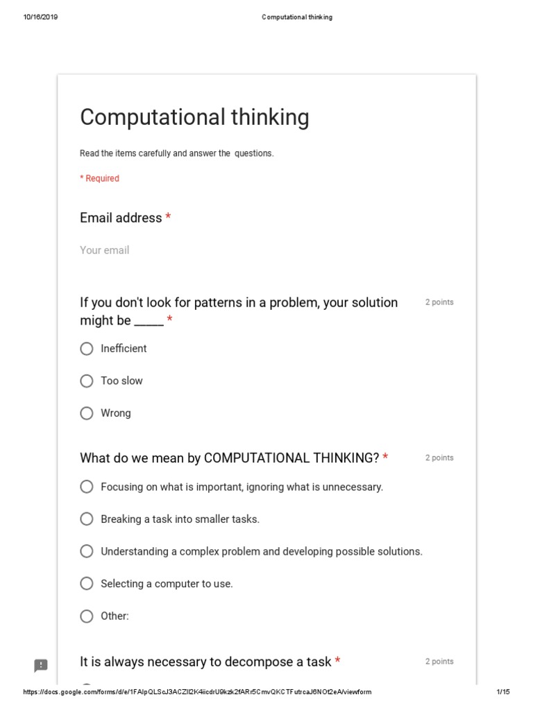 Understanding Computational Thinking Concepts | PDF | Abstraction (Computer Science) | Algorithms