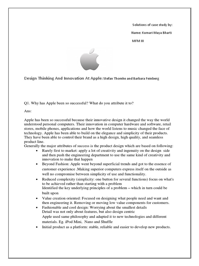 Apple Case Study Solution | PDF | Apple Inc. | I Pod