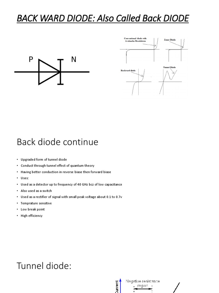 Back Ward Diode: Also Called Back Diode | PDF