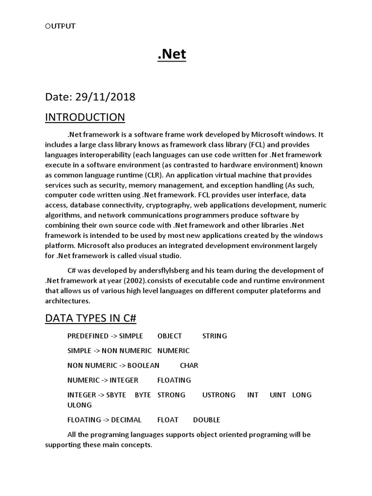 An In-Depth Look at C# Data Types, Arrays, and Control Statements | PDF ...