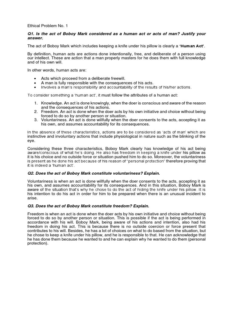 Ethics Midterm Exam | PDF | Lie | Free Will