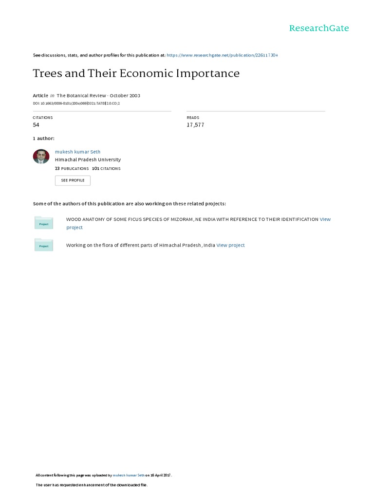 Economic Value of Trees 2 | PDF | Trees | Seed