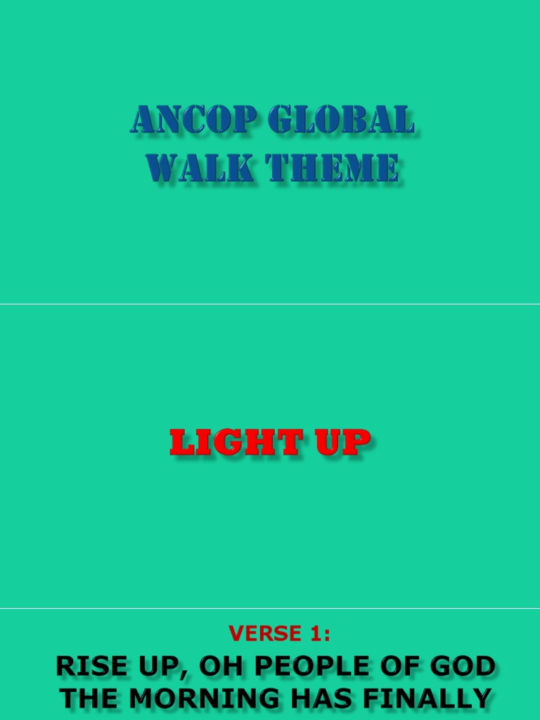 Ancop Global Walk Final | PDF | Refrain | Song Structure