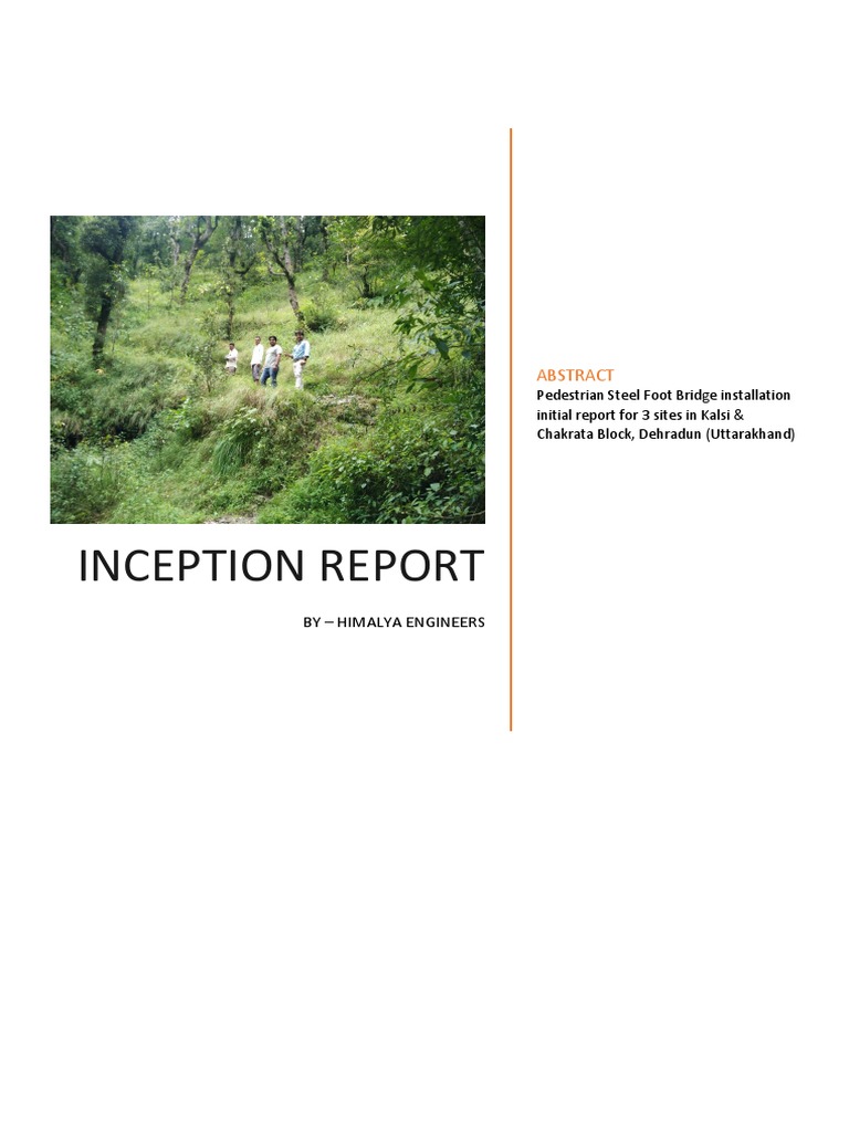 Inception Report: by - Himalya Engineers | PDF | Bridge | Road