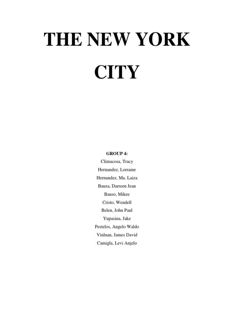 New York City | PDF | New York City | New York Metropolitan Area