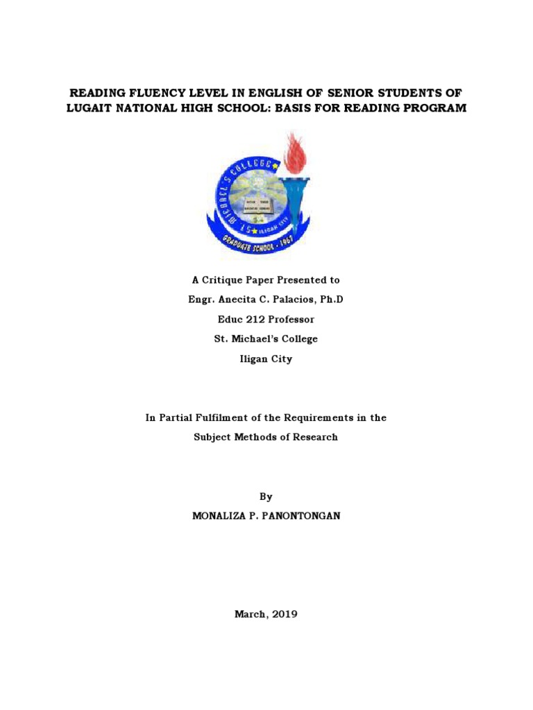 Critique Paper Guidelines | PDF | Hypothesis | Survey Methodology