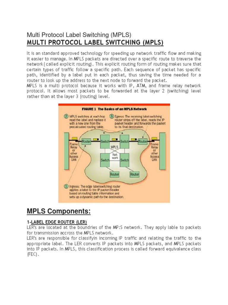 Multi Protocol Label Switching (MPLS) | PDF | Multiprotocol Label ...