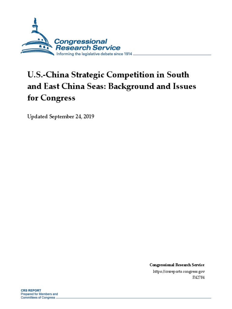 CRS Report China US | PDF | Exclusive Economic Zone | South China Sea