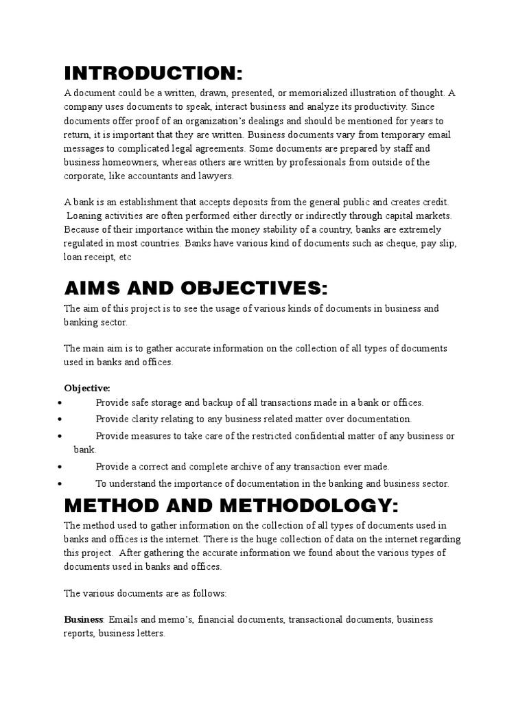Collection of All Type of Documents Used in Banks and Office | PDF ...