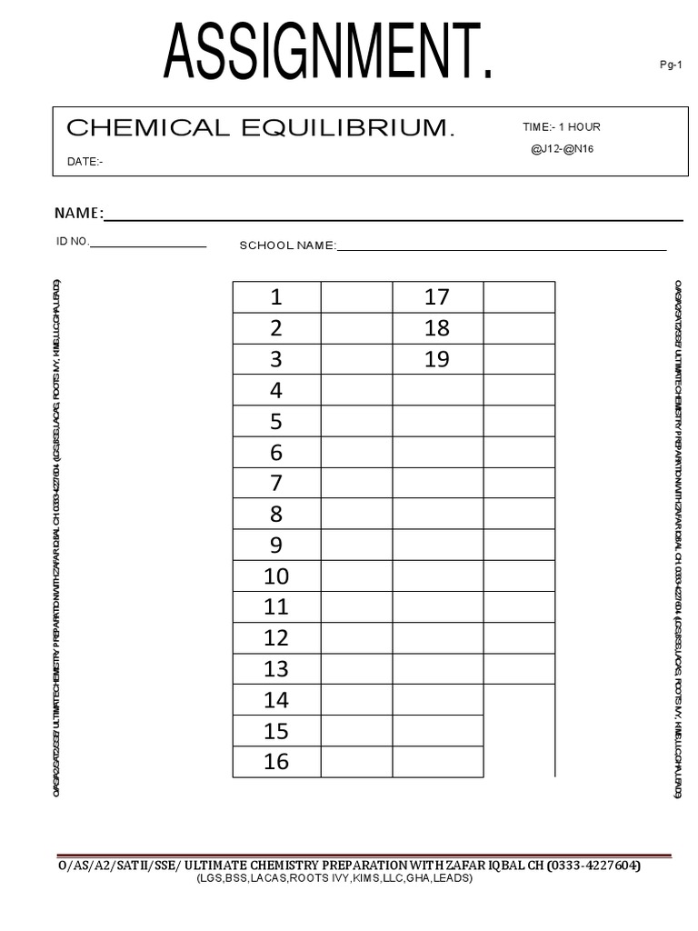 Chemistry Equilibrium Prep Guide | PDF | Chemical Equilibrium | Acid