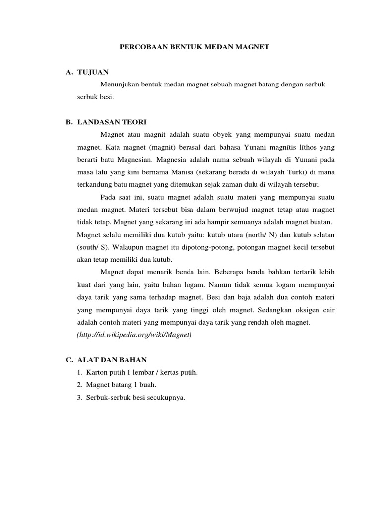 Modul 8 - Kegiatan Praktikum 2 - Percobaan Bentuk Medan Magnet | PDF