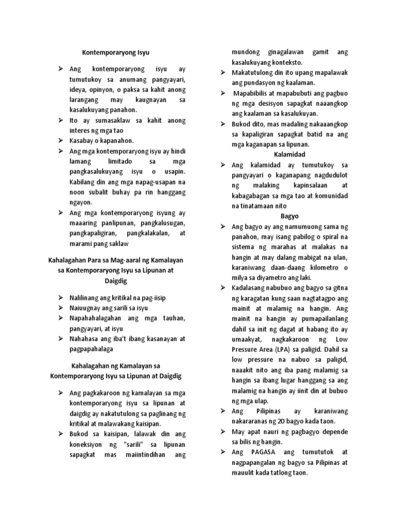 Kontemporaryong Isyu | PDF