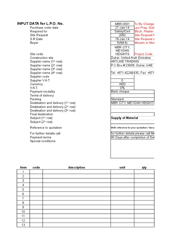 Quotation Template | PDF | United Arab Emirates | Money