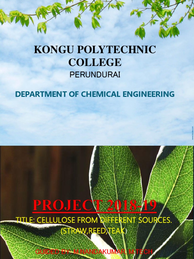 Kongu Polytechnic College: Perundurai | Download Free PDF | Cellulose ...