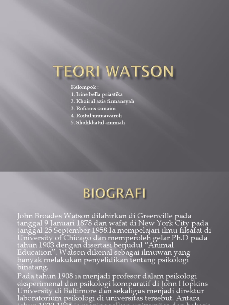 Teori Watson | PDF