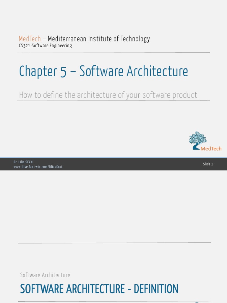 Chapter 5 - Software Architecture: How To Define The Architecture of ...