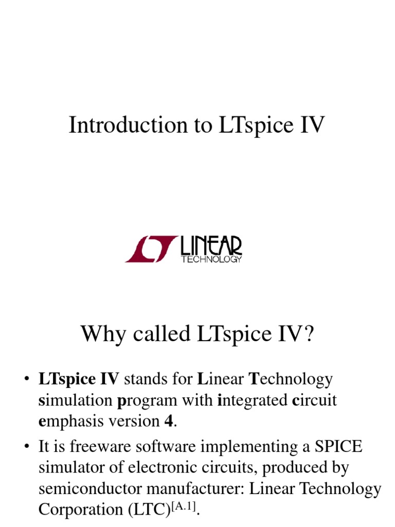 Introduction to LTspice IV Basics | PDF | Digital Electronics | Digital ...
