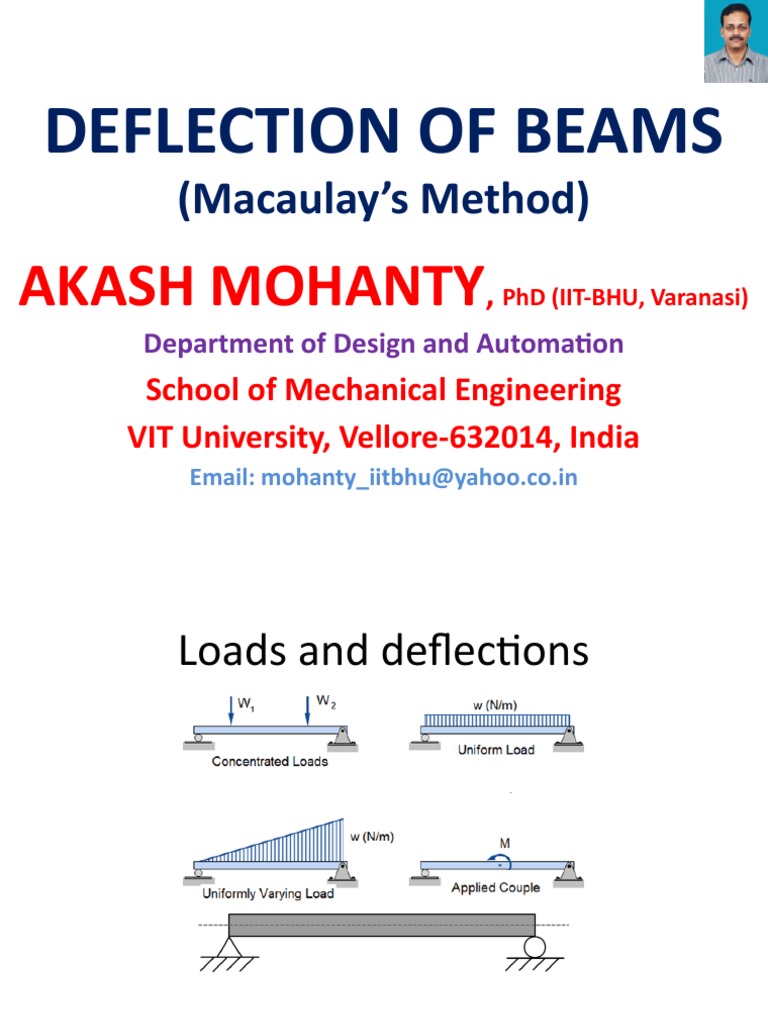 Deflection of Beams: (Macaulay's Method) | PDF | Equations | Civil ...