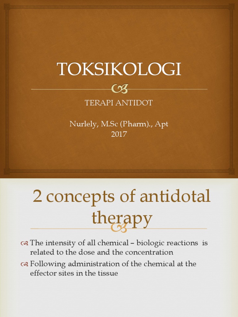 Terapi Antidot 2 | PDF | Nausea | Vomiting