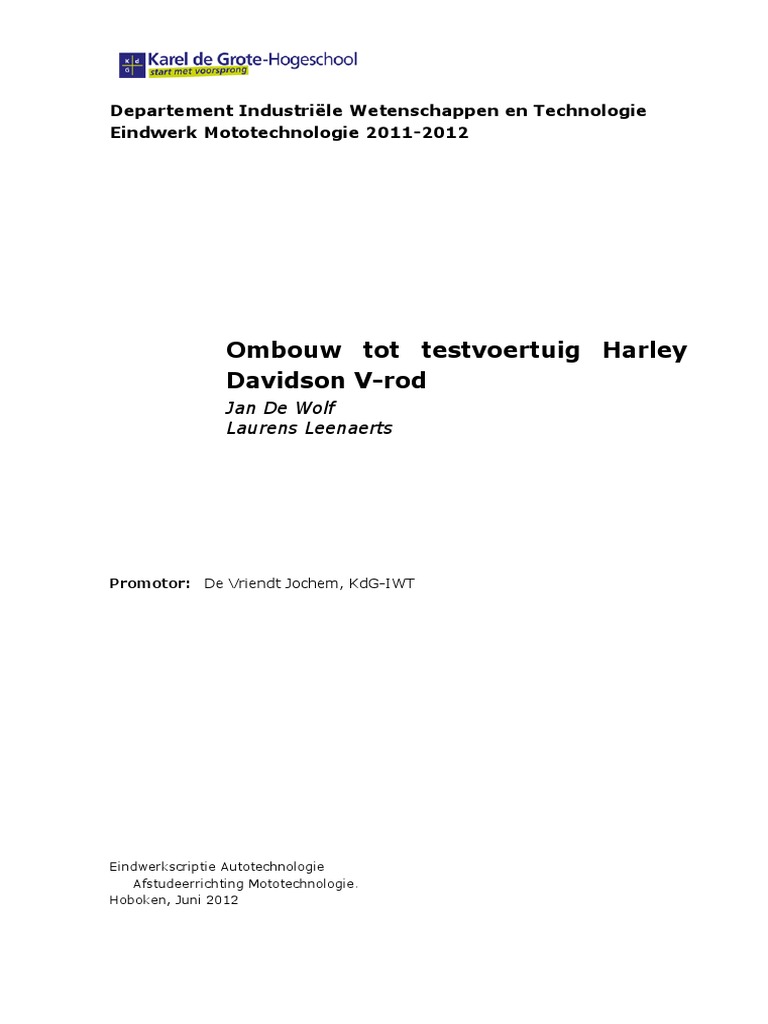 Eindwerk Harley | PDF