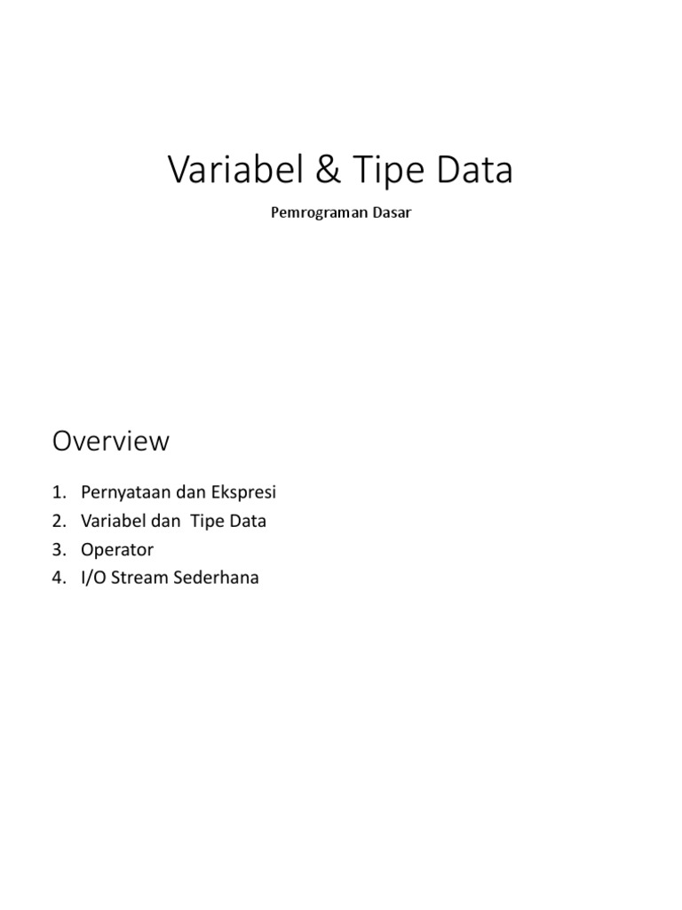 Tipe Data Java | PDF | Komputer