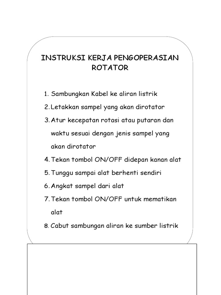 Panduan Pengoperasian Rotator Laboratorium | PDF