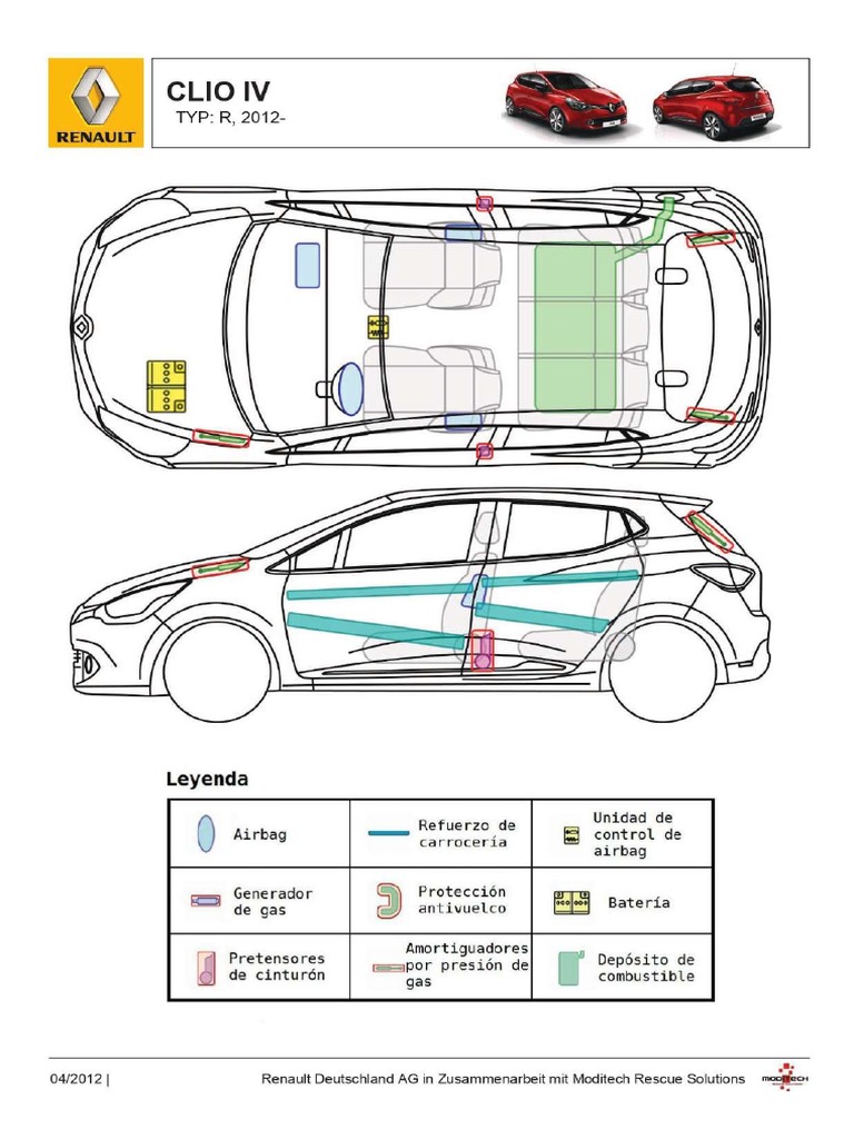 Renault Hoja de Rescate Clio 4 2014 Page-0001 | PDF