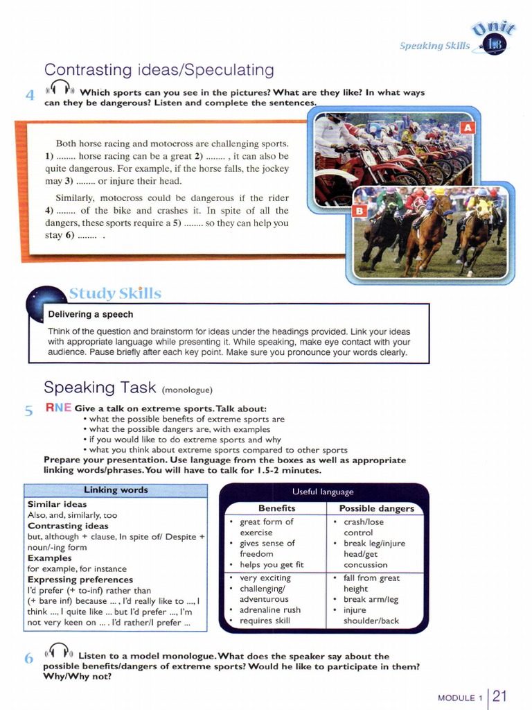 Extreme Sports Useful Language | PDF