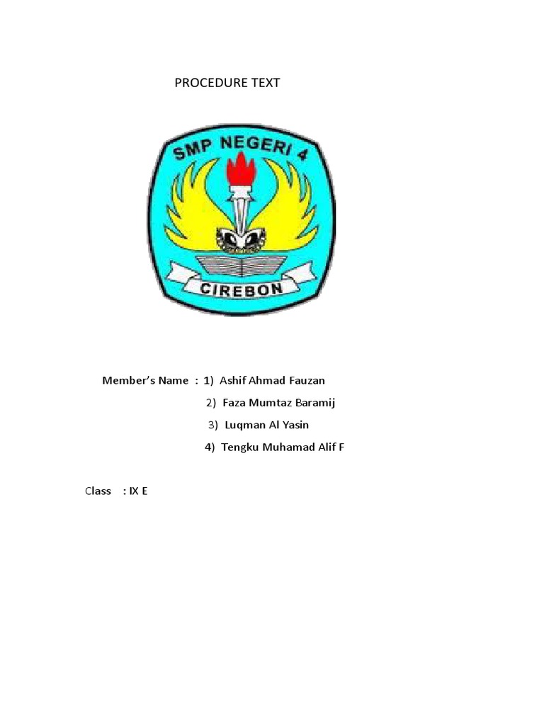 Contoh Procedure Text B.inggris | PDF | Breads | Toast