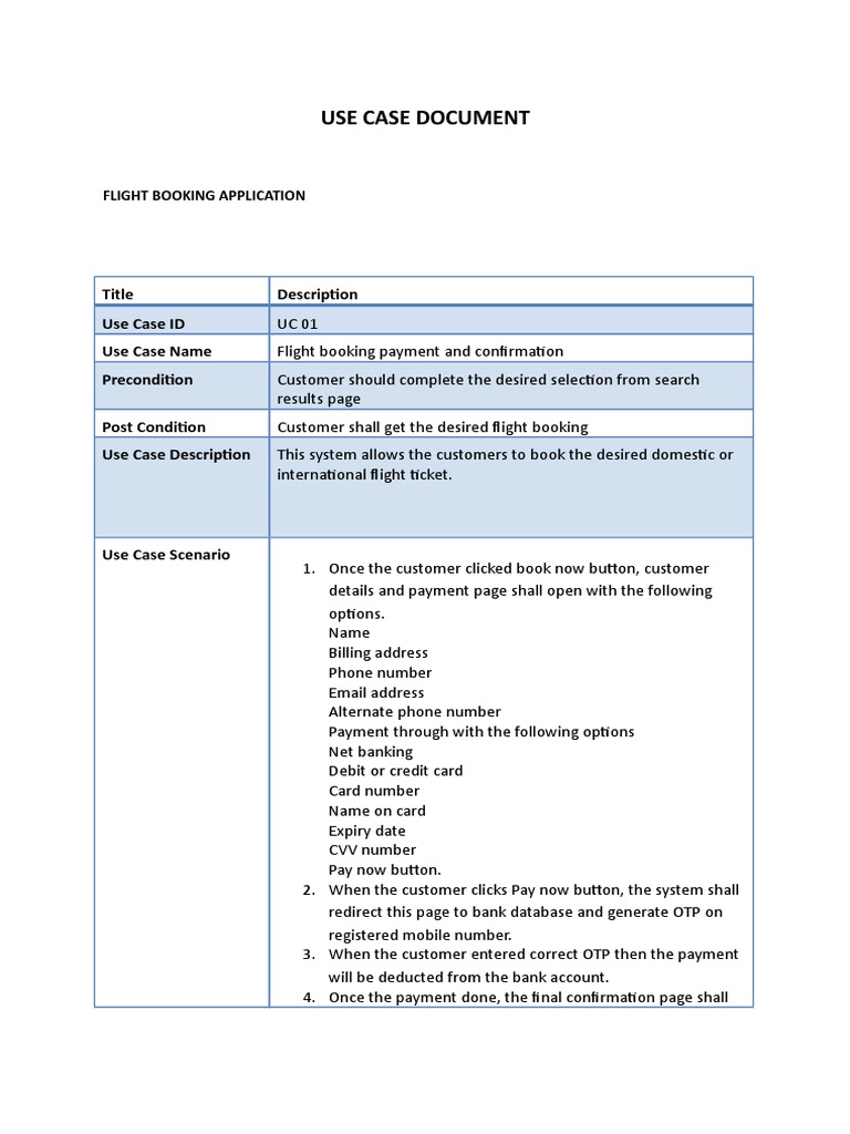 Use Case Document 2 | PDF | Credit Card | Debit Card