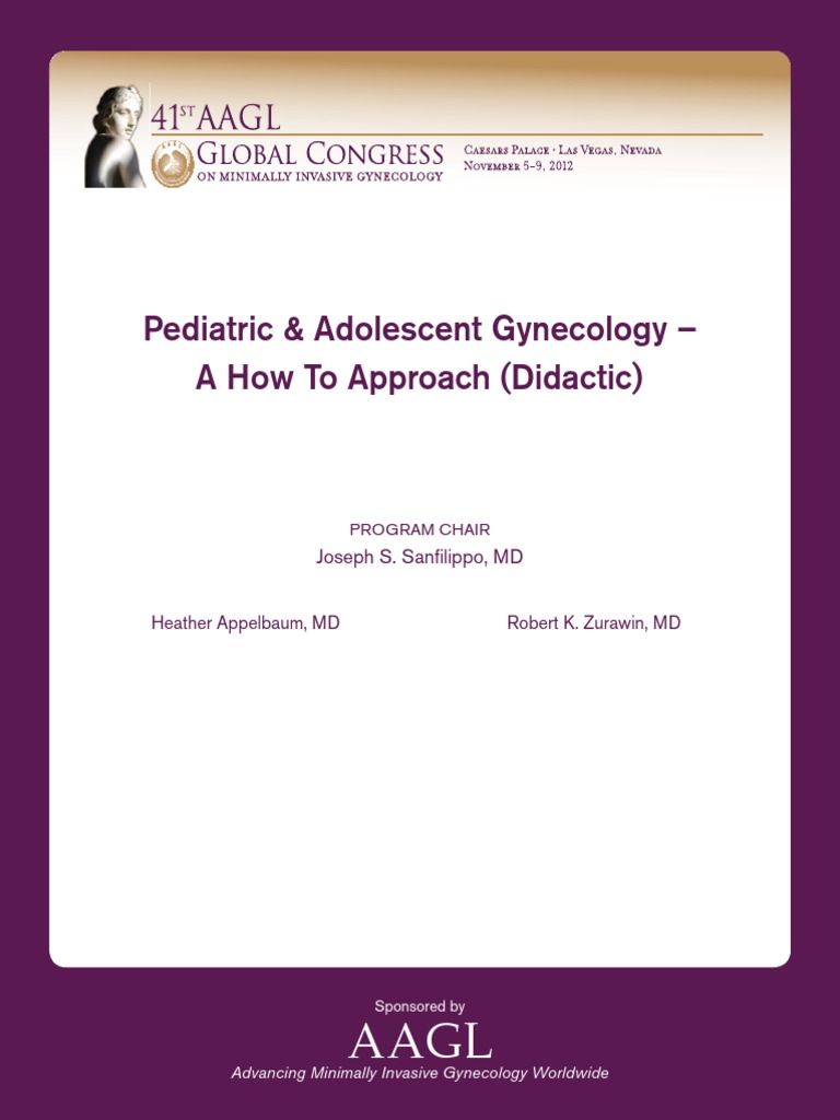 Pediatric Adolescent Gynecology Pdf Ovarian Cancer Surgery