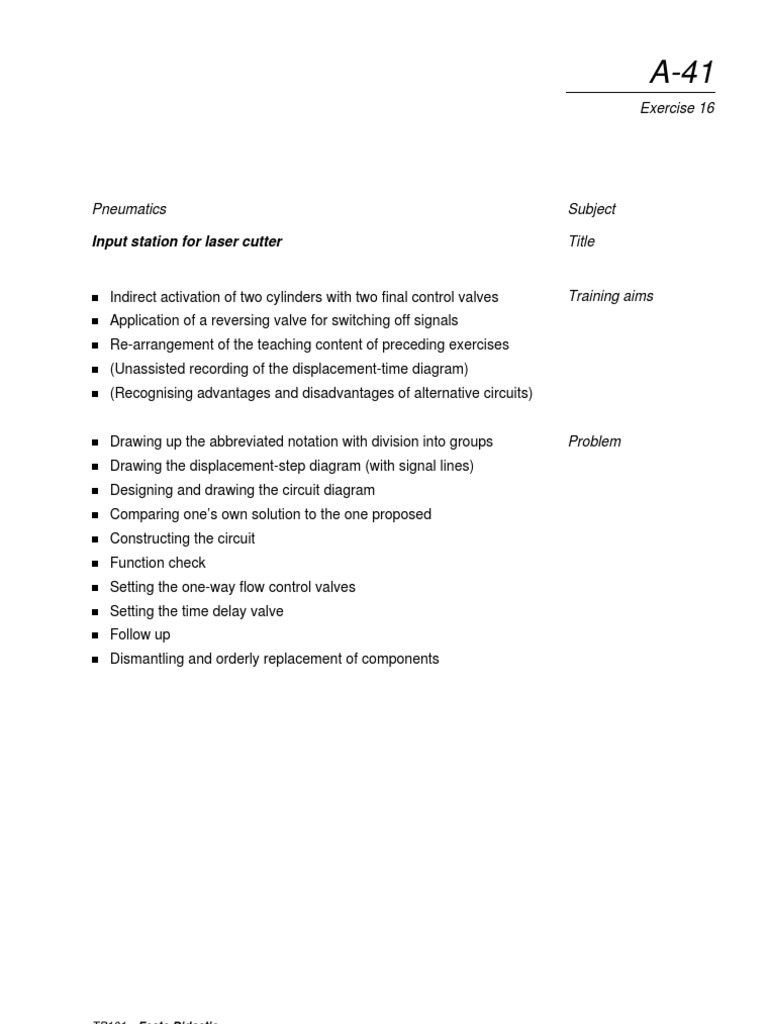 Input Station For Laser Cutter: TP101 Festo Didactic | PDF
