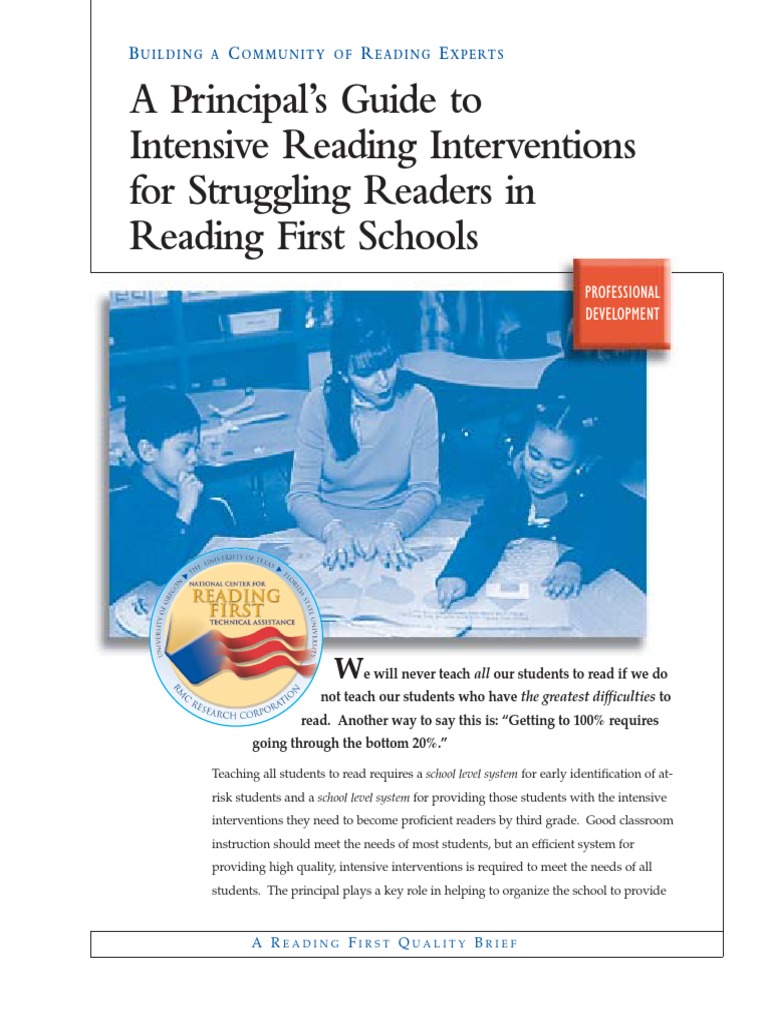 A Principal's Guide To Intensive Reading Interventions For Struggling ...