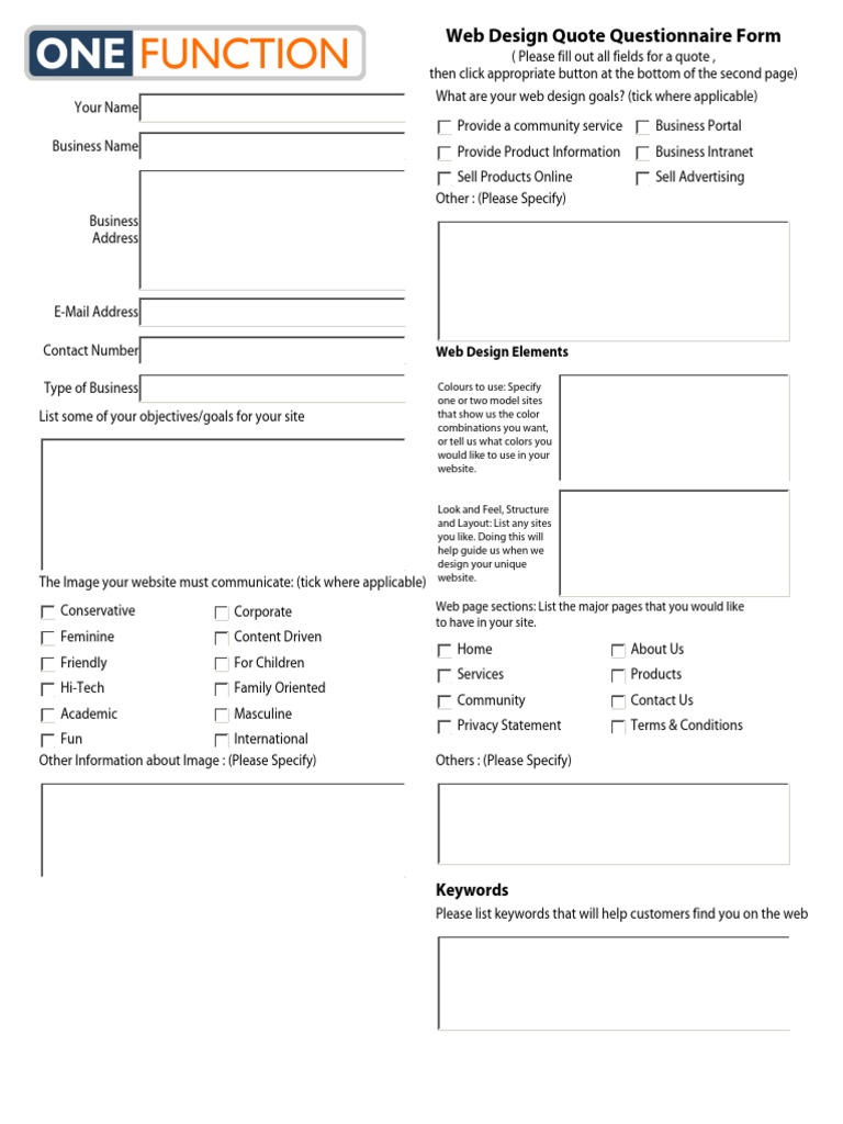 Web Design Quote Proposal Template | PDF | Websites | Web Design