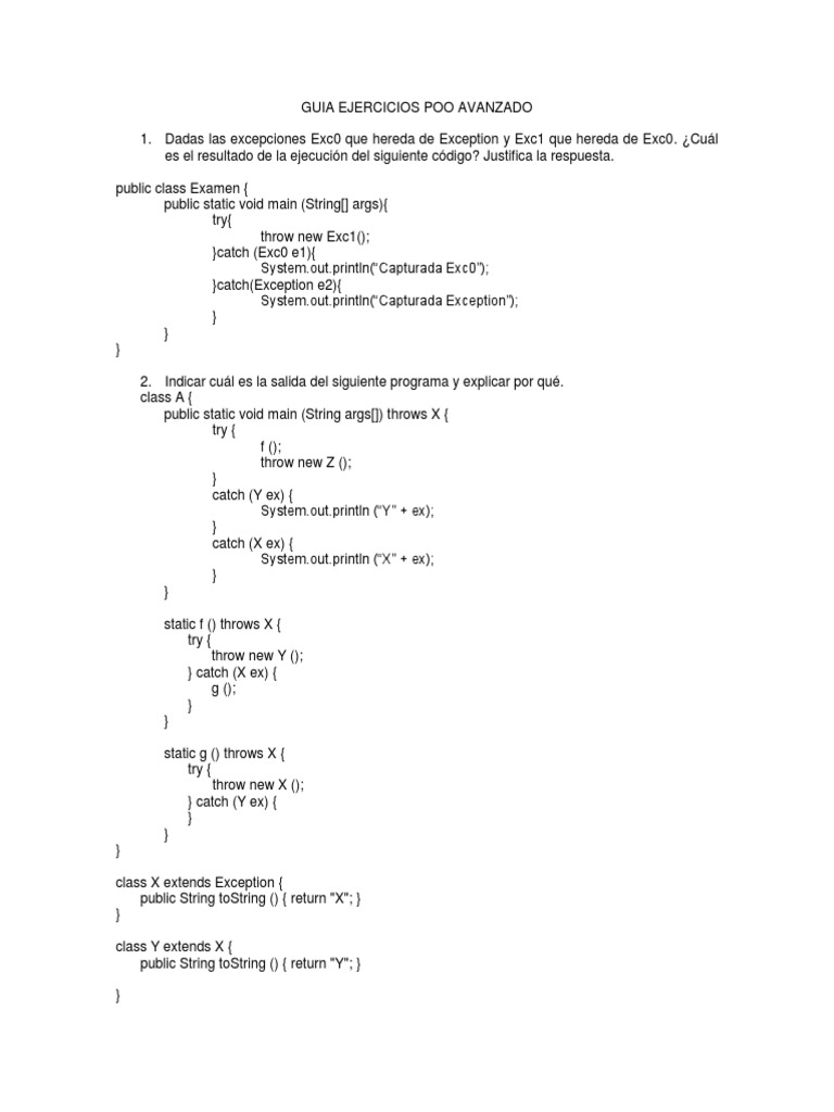 Ejercicios POO Java Avanzado. | PDF | Estructura de datos de matriz ...
