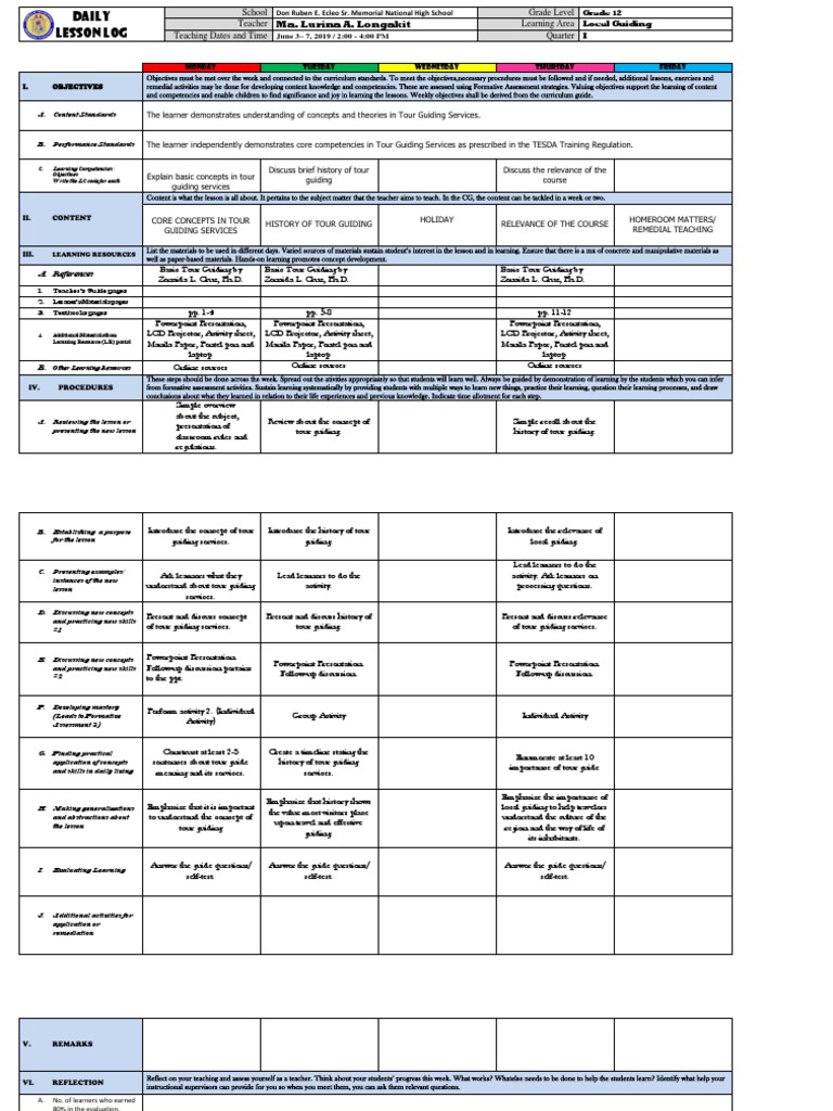 Local Guiding DLL | PDF | Curriculum | Teachers