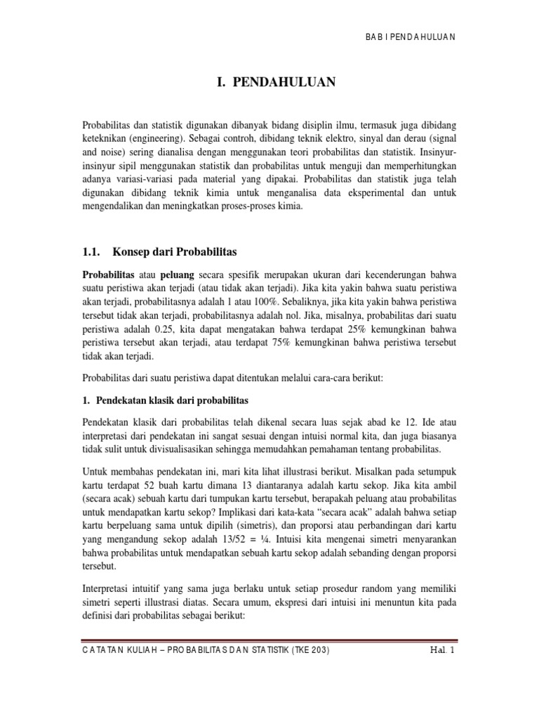 Catatan Kuliah Probstat | PDF